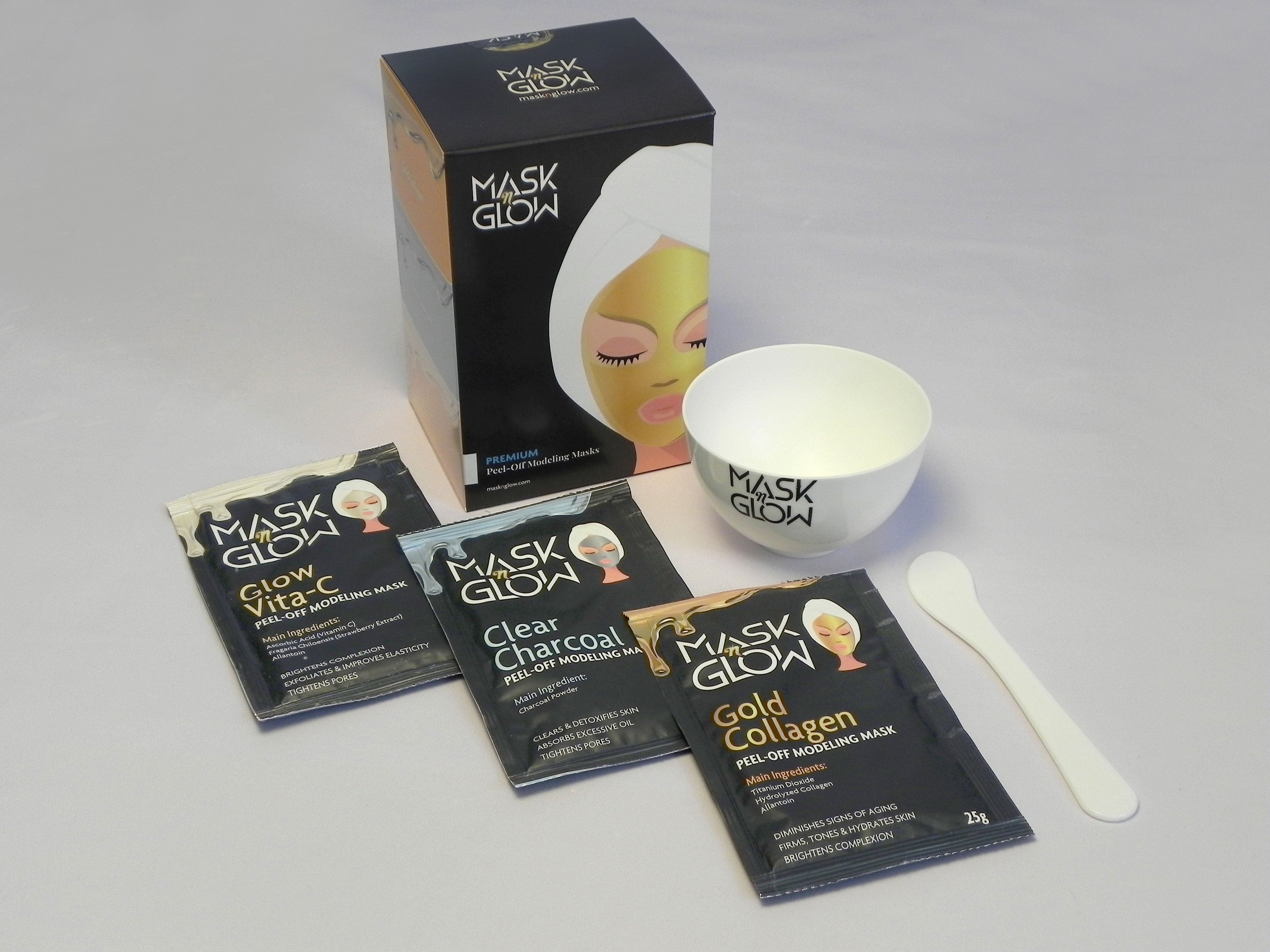 MaskNGlow Modeling Peel Off Mask Spa Set "Rubber Mask" with Bowl & Spatula